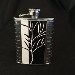 Accessories | Curved Stainless Steel Flask With Bamboo Tree | Poshmark